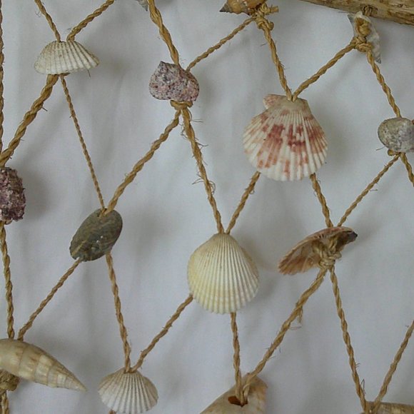 Hand Crafted | Wall Decor | Wall Window Hanging Jute Shells Driftwood ...